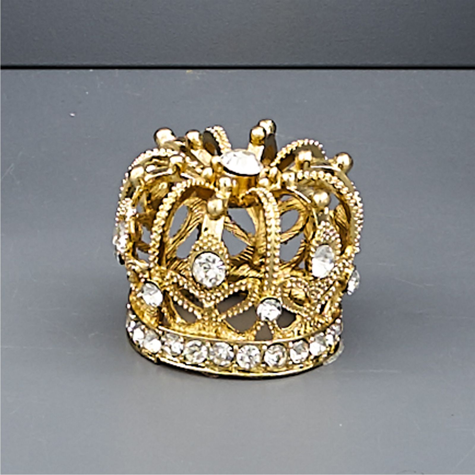 CORONE CON STRASS ORO O SILVER IN METALLO PER SEGNAPOSTO O PICCOLE ...