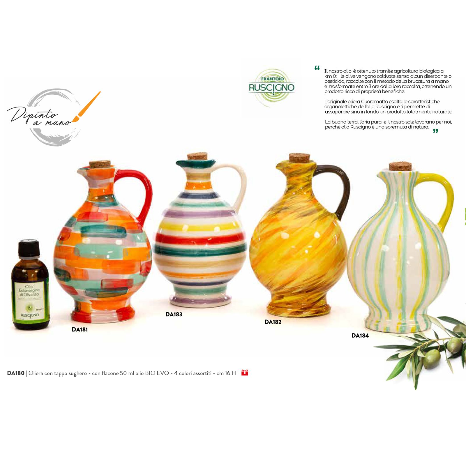 ANFORE OLIERE IN CERAMICA E BOCCETTA DI OLIO FRANTOIO RUSCIGNO ...