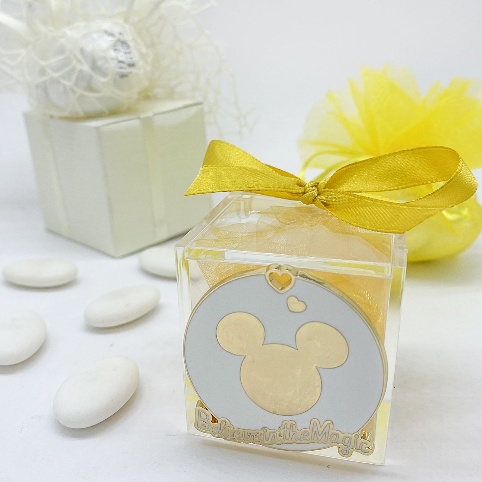 BOMBONIERE PRIMO COMPLEANNO - SCATOLINA PLEX TRASPARENTE PORTA CONFETTI ...