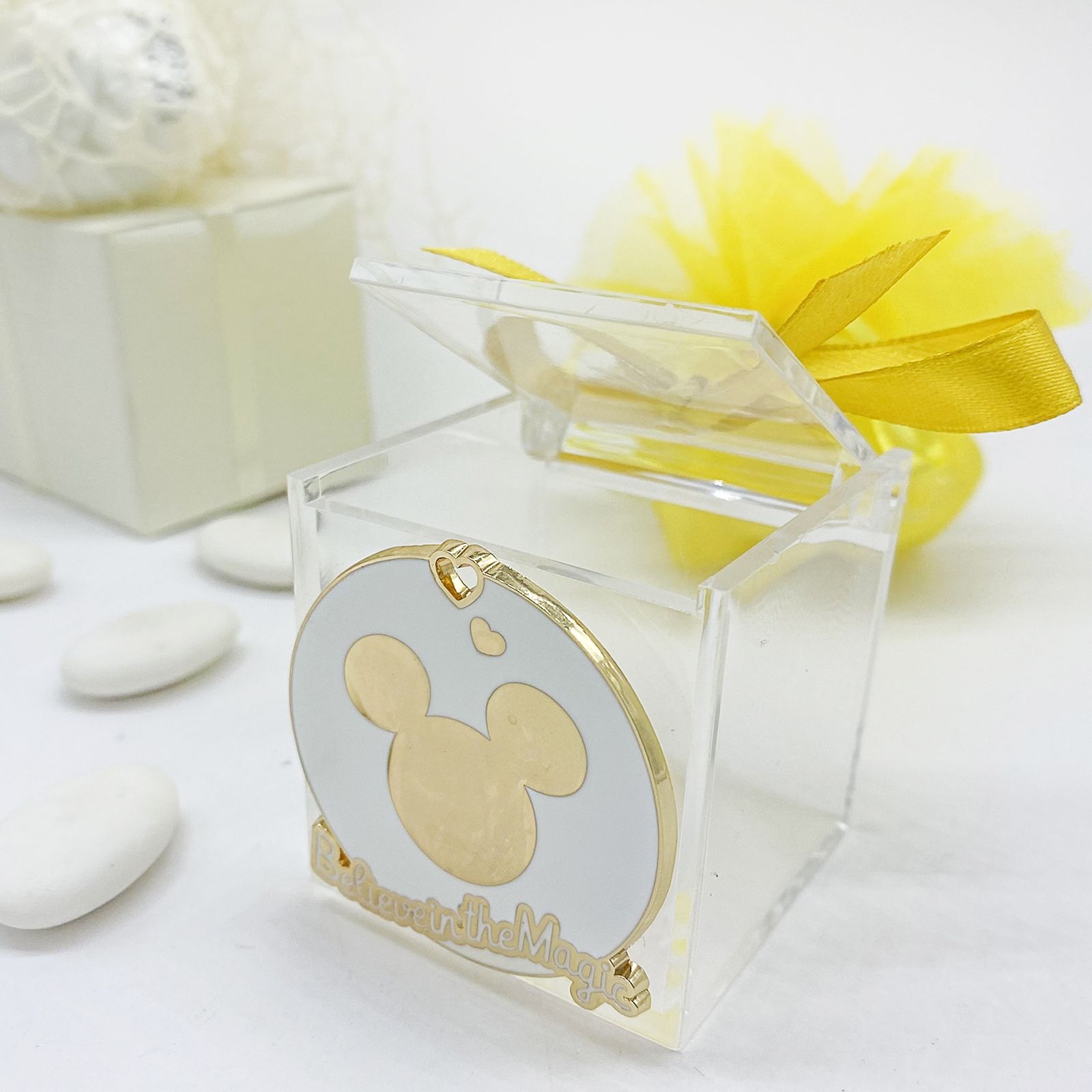 BOMBONIERE PRIMO COMPLEANNO - SCATOLINA PLEX TRASPARENTE PORTA CONFETTI ...