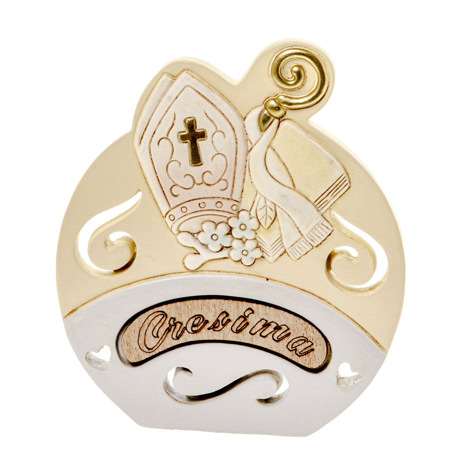 ICONA SANTA CRESIMA CON SIMBOLI SACRI SACRAMENTO - Doni Bomboniere