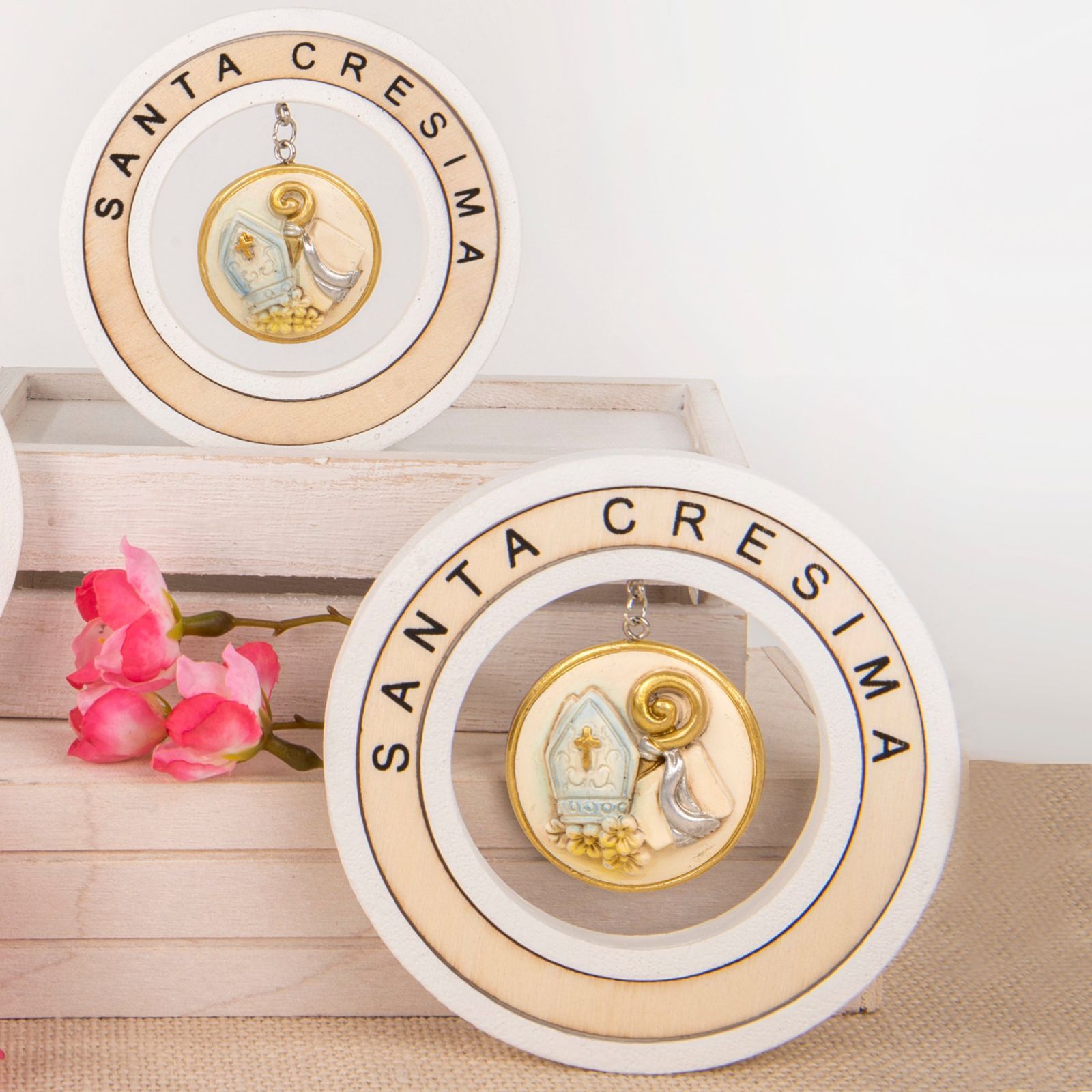 BOMBONIERA SACRA SANTA CRESIMA ICONA ARTISTICA SIMBOLI SACRAMENTO ...