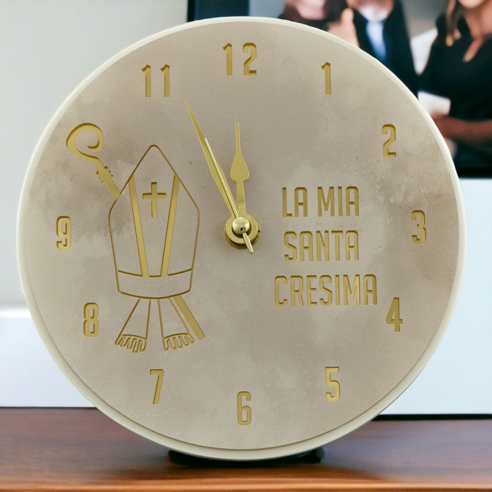 OROLOGIO SIMBOLI SACRI SANTA CRESIMA E SCRITTA - Doni Bomboniere