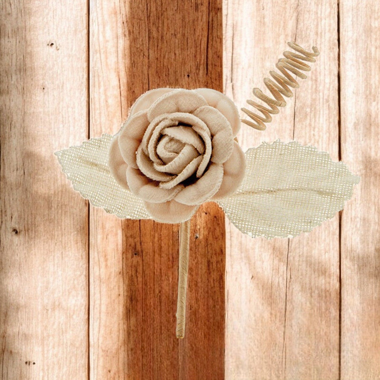 ROSELLINA CON FOGLIE E RICCIOLO ROSA CIPRIA PER BOMBONIERE E ...