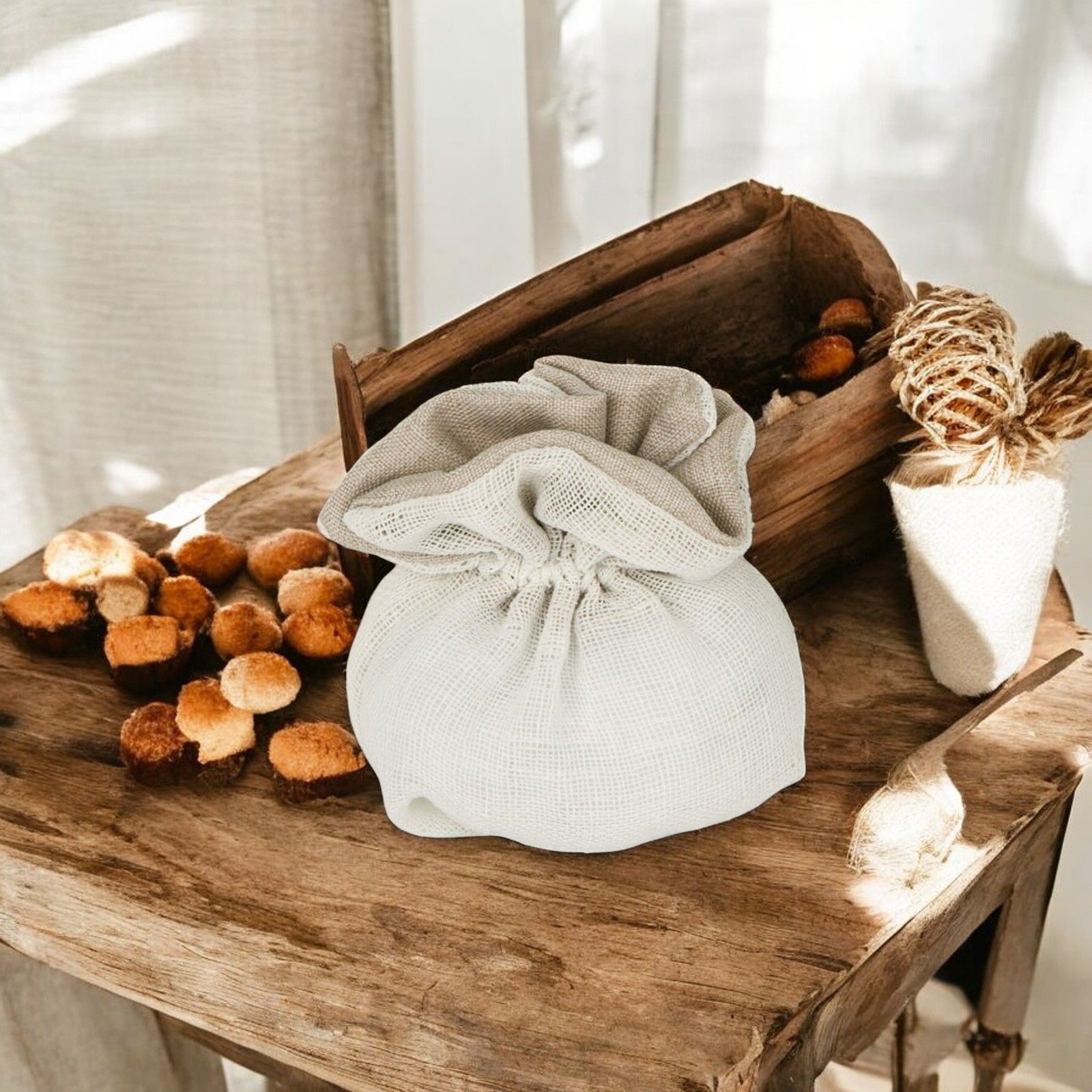 SACCHETTINI PORTACONFETTI TONDI BICOLORE CONFETTATA COMUNIONE E CRESIMA ...