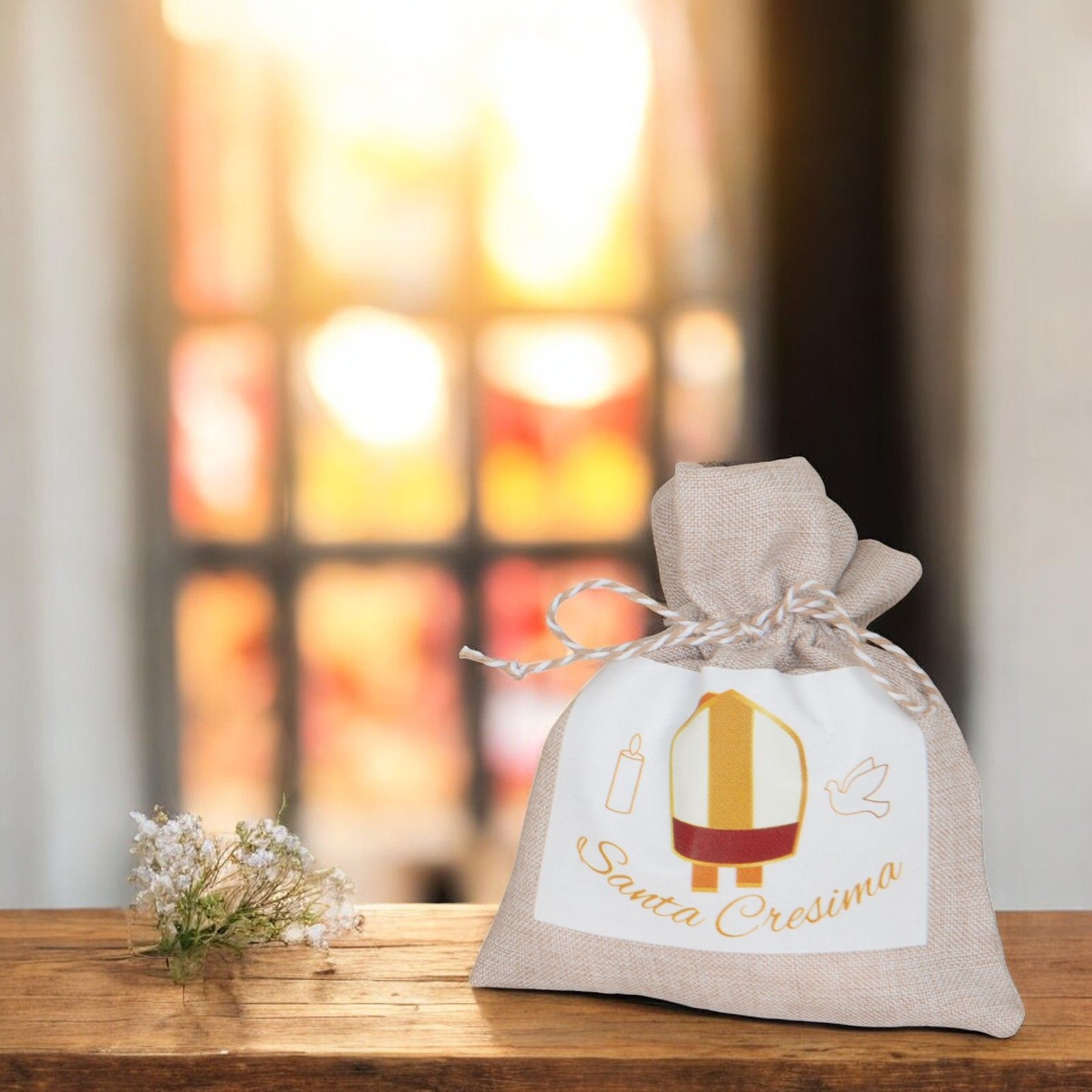 SACCHETTINI CONFETTI SANTA CRESIMA SIMBOLI SACRI - Doni Bomboniere